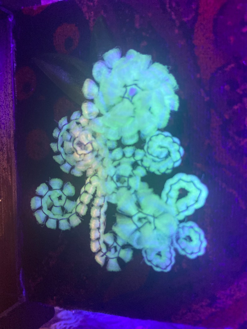 Victorian Inspired Ghost Hair Work Flowers In Shadowbox Etsy