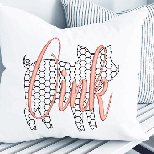 Cow Chicken Wire Embroidery Design Available Sizes 8x12 6x10 - Etsy