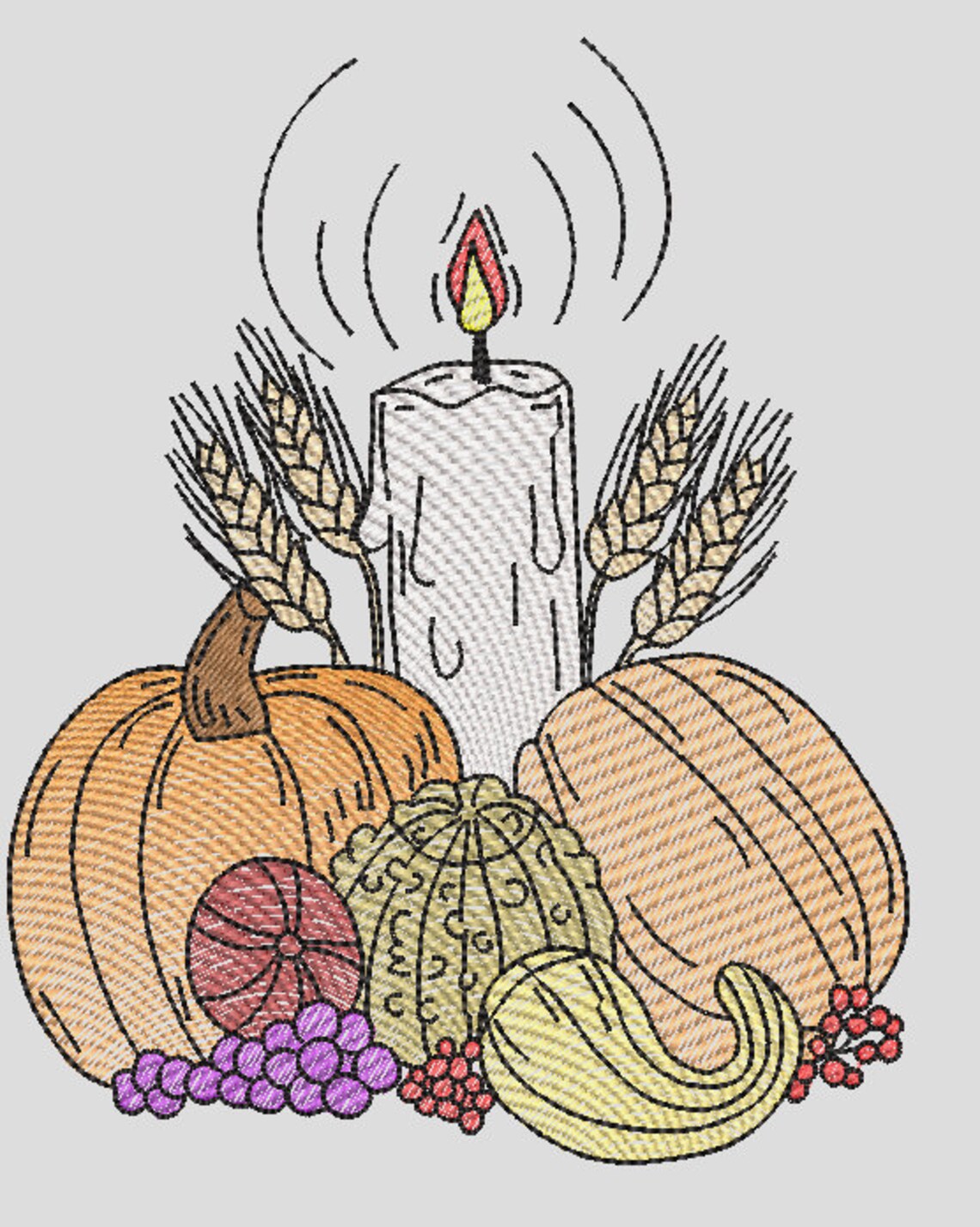 Harvest Vegetables and Candle With Dinner Prayer Fall - Etsy