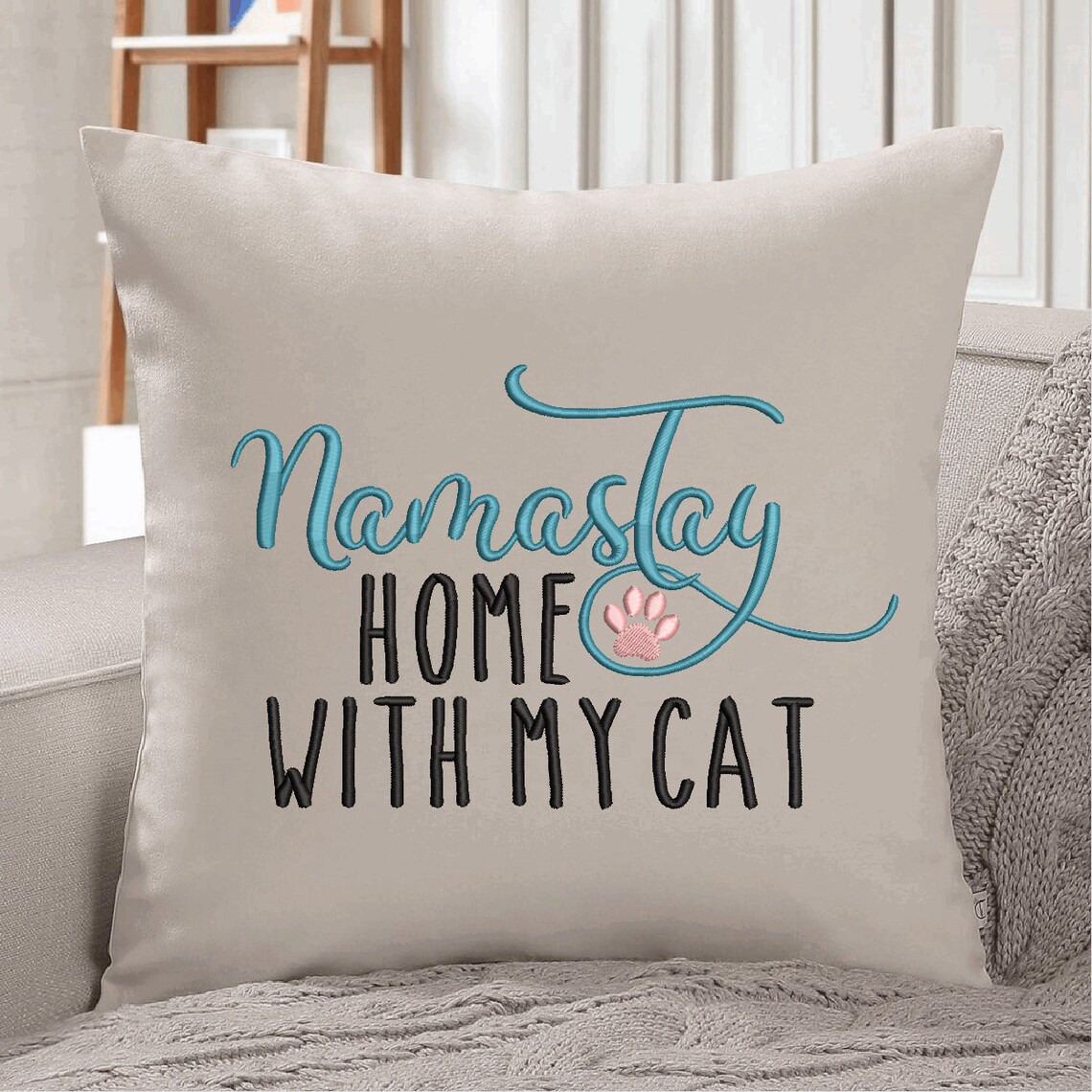 Namastay Home With My Dog/cat Embroidery Design- Available Sizes 8x12 ...