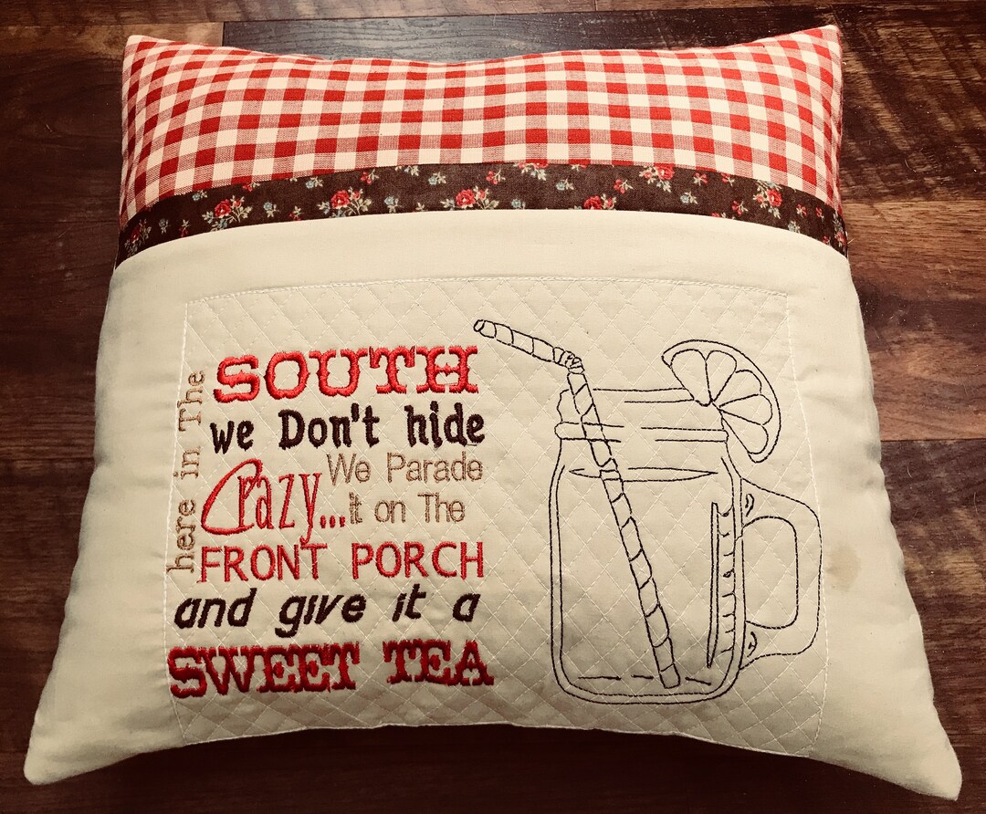 Southern Sweet Tea 5x7 - Mason Jar 5x7- INSTANT DOWNLOAD Embroidery ...