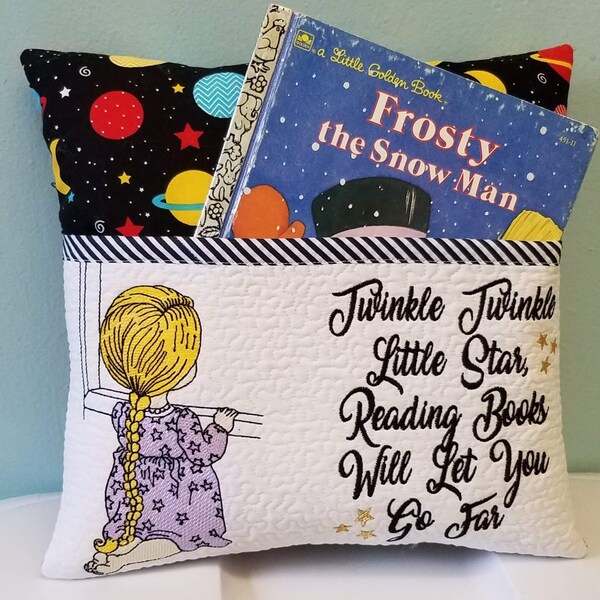 Reading Pillow Machine Embroidery Designs - Etsy UK