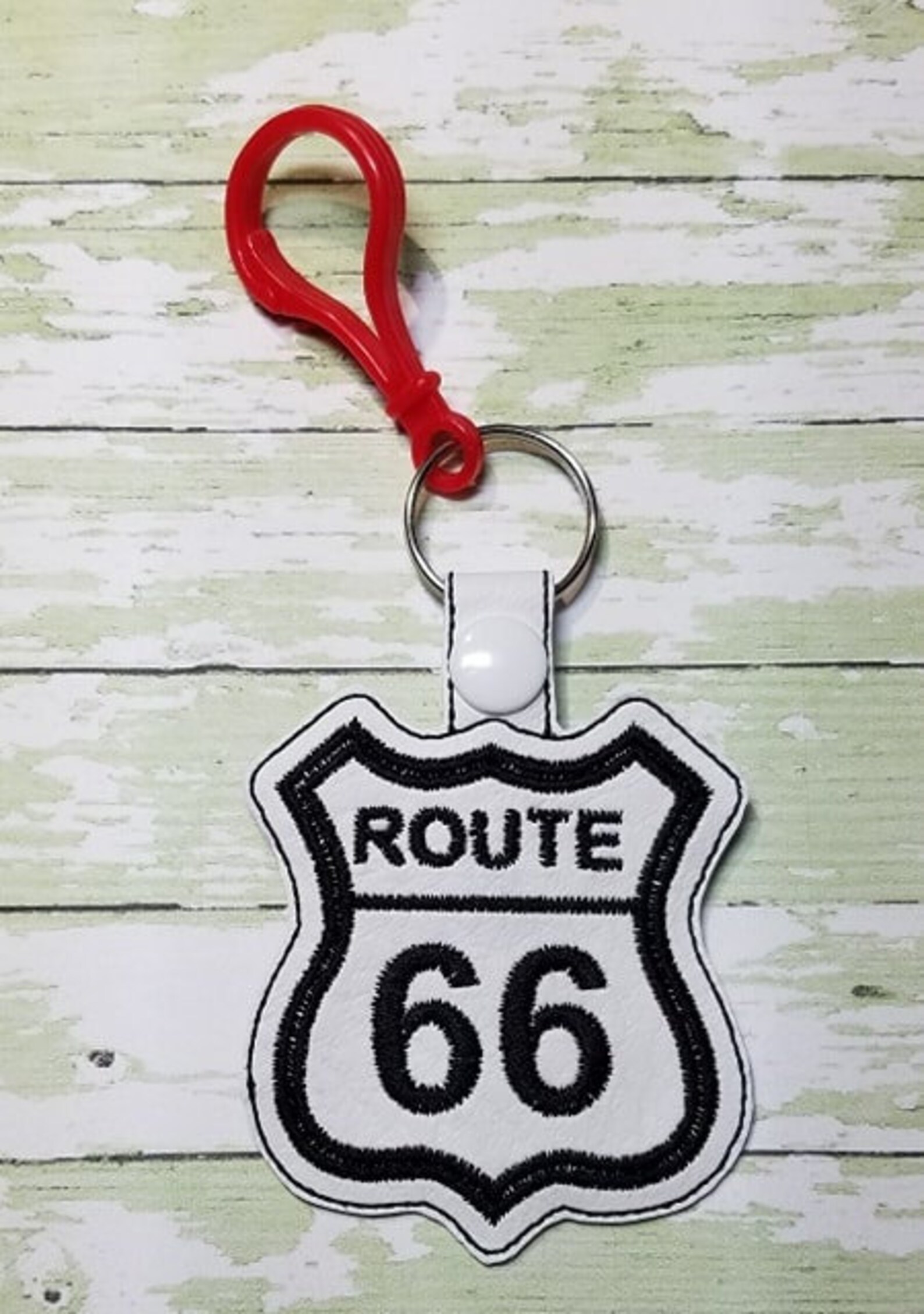 In the Hoop Route 66 Key Fob Embroidery Design- Sizes Available 4x4 ...