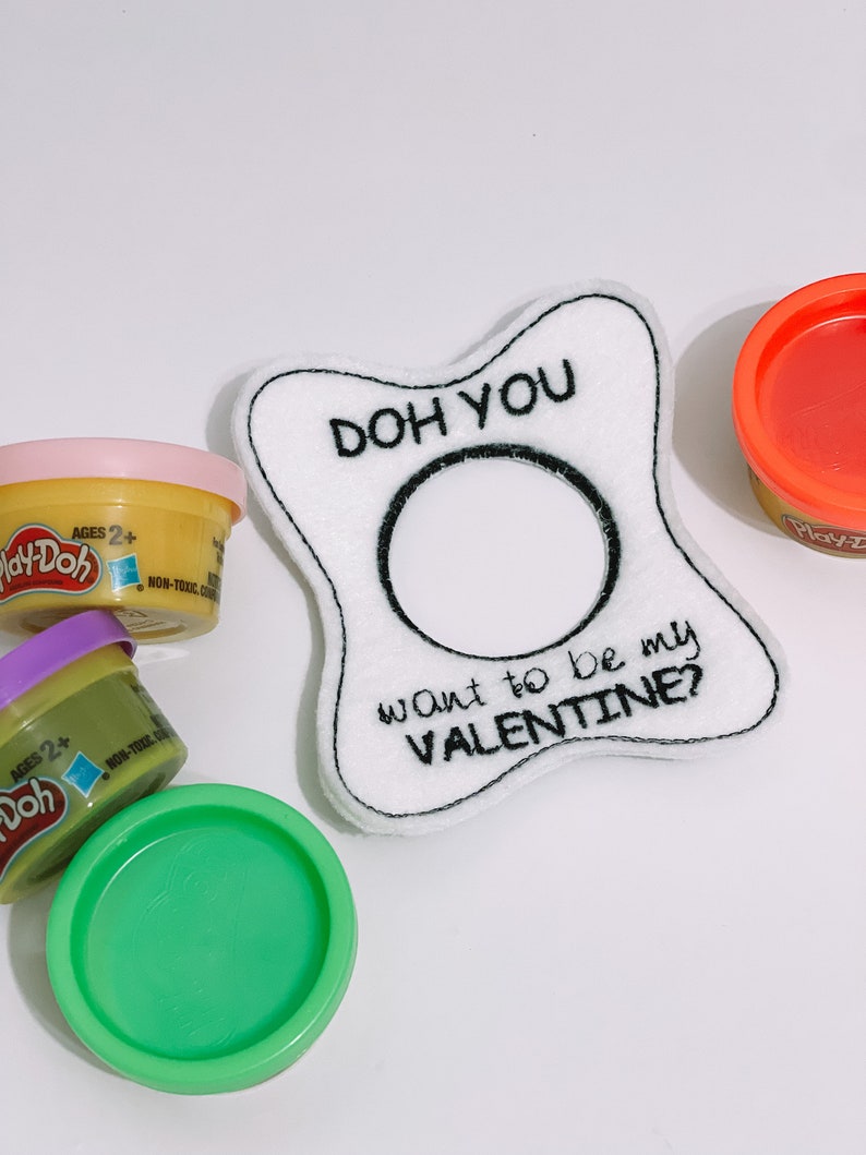 Set of 7 in the Hoop Play Doh Valentine Holders Embroidery - Etsy