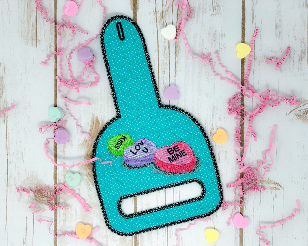 In the Hoop Love Letters Conversation Hearts Towel Holder Embroidery ...