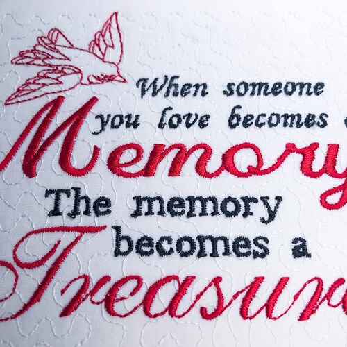 When Someone We Love Become a Memory Embroidery Design - Etsy