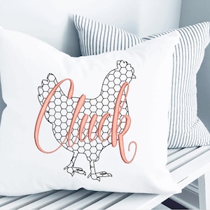 Chicken Cluck Chicken Wire Embroidery Design- Available Sizes 8x12 6x10 ...