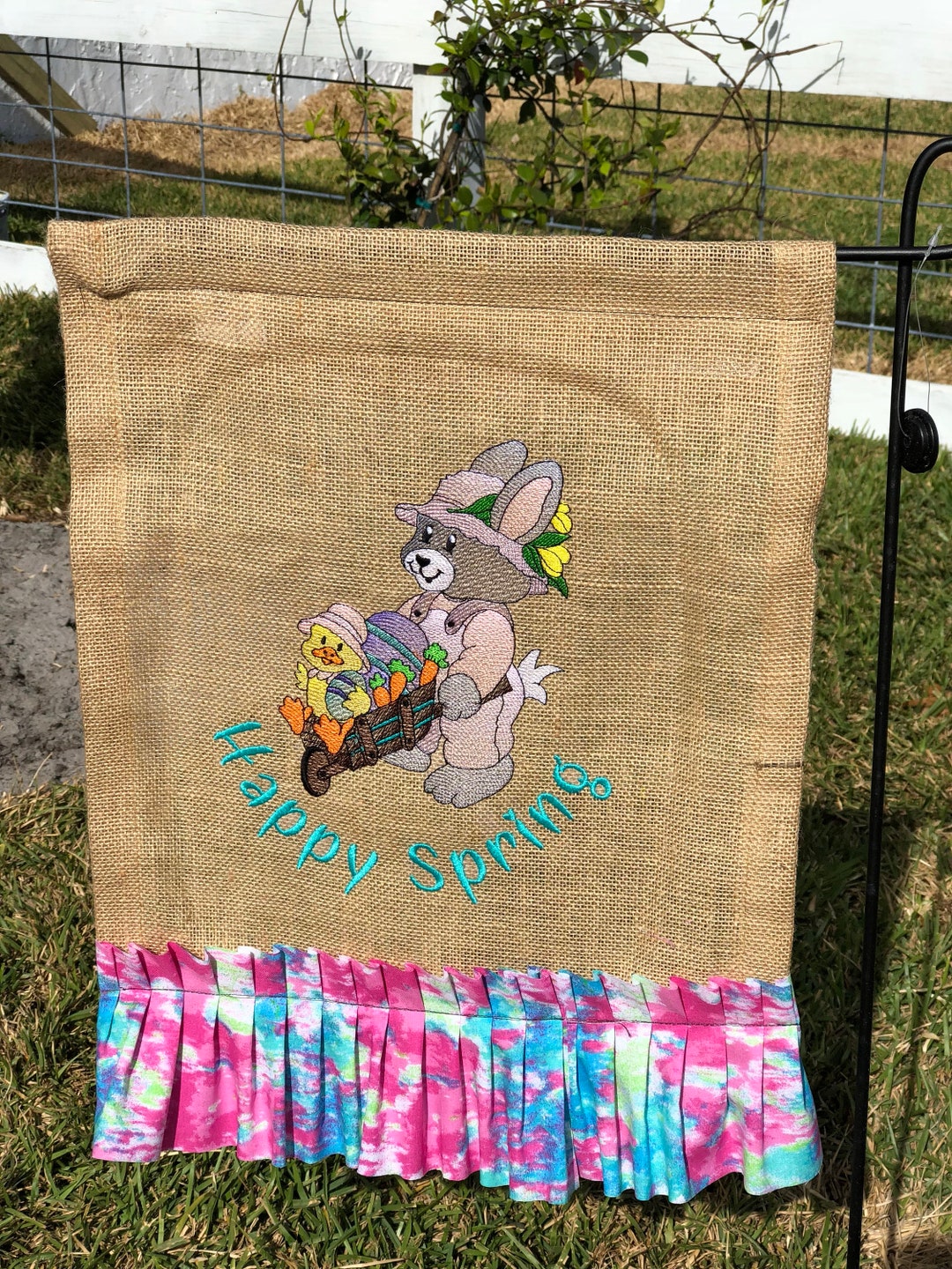 Happy Spring Easter Bunny Sketch Embroidery Design- Available Sizes ...