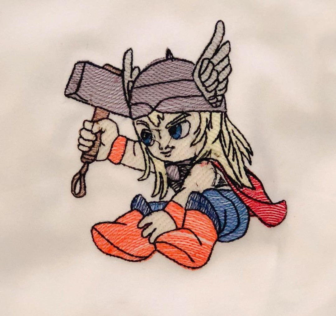 Baby Thor Embroidery Design. Sizes Available 6x10 5x7 and 4x4 INSTANT ...