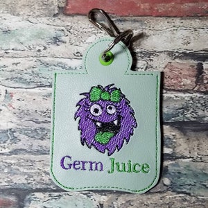 In the Hoop Girl Germ Juice Sanitizer Holder Embroidery Design ...