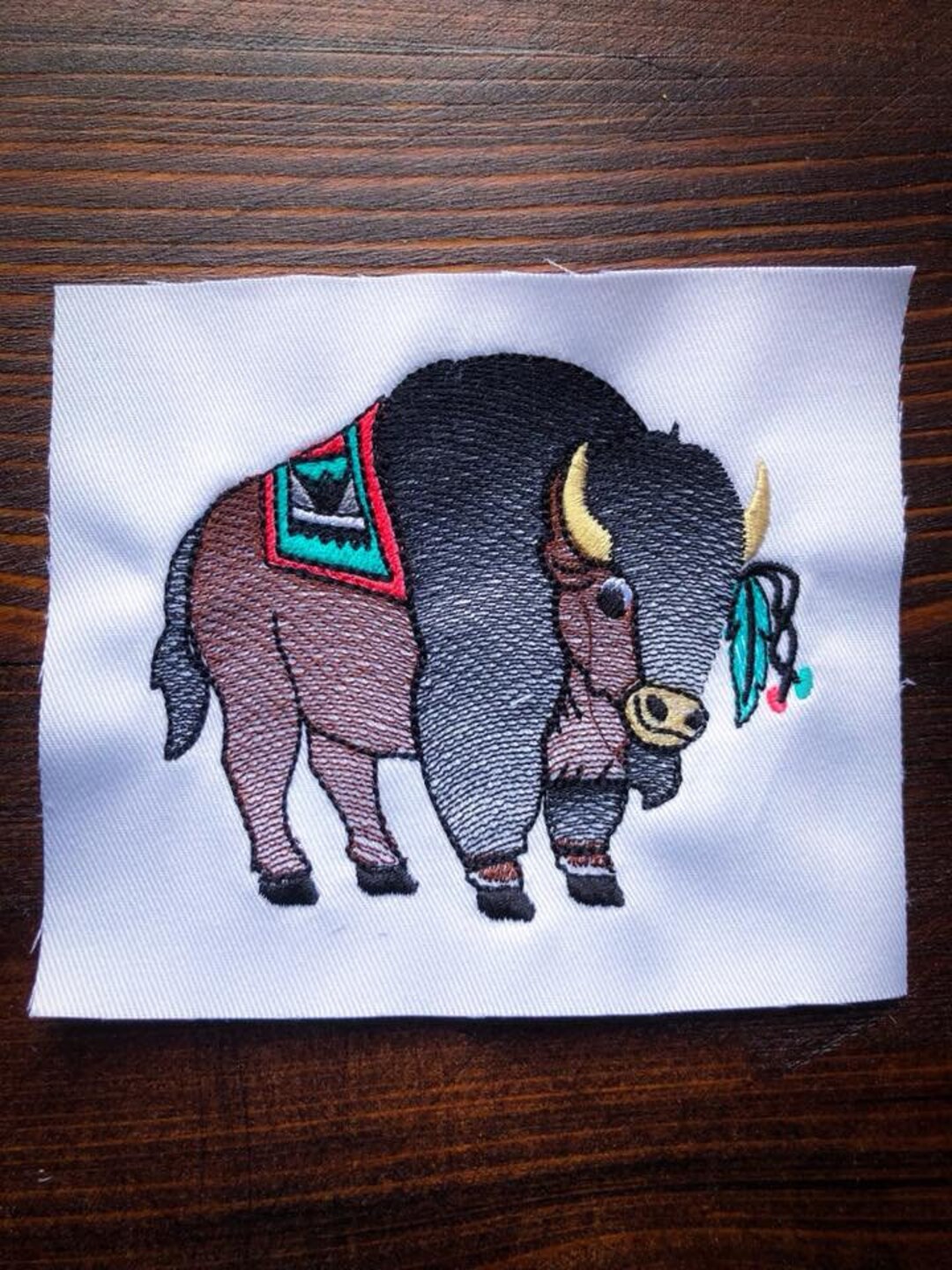 Tribal Baby Buffalo Embroidery Design- Sizes Available 6x10 5x7 and 4x4 ...