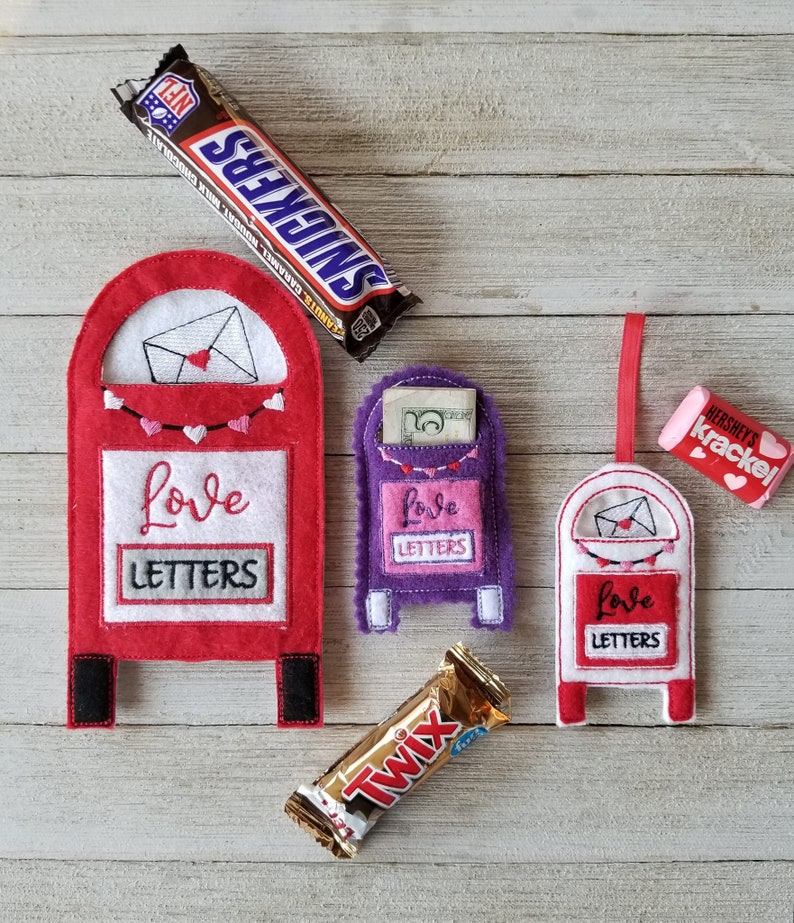 In the Hoop Mailbox Candy Bar Holder Embroidery Design- Sizes Available ...