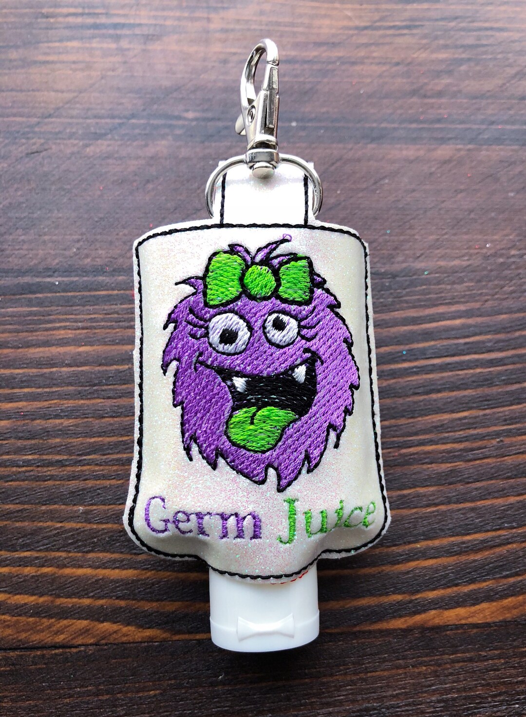 In the Hoop Girl Germ Juice Sanitizer Holder Embroidery Design ...