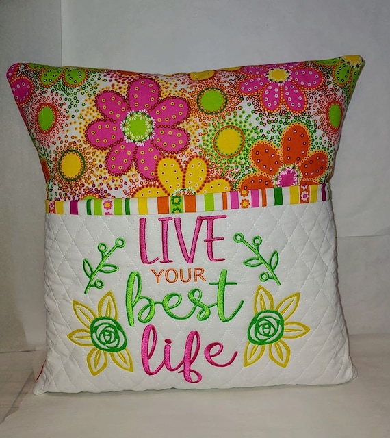 Live Your Best Life Embroidery Design Available Sizes 8x12 | Etsy