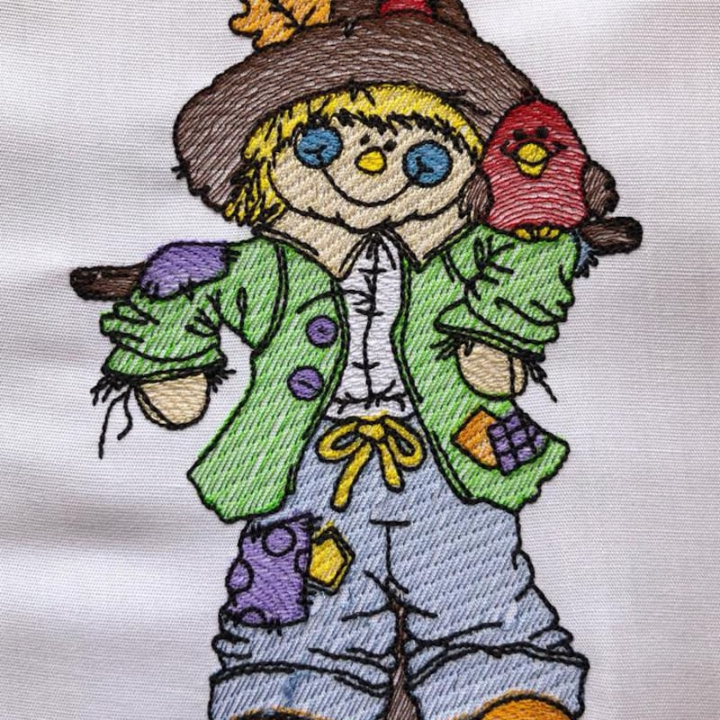 Scarecrow Embroidery - Etsy
