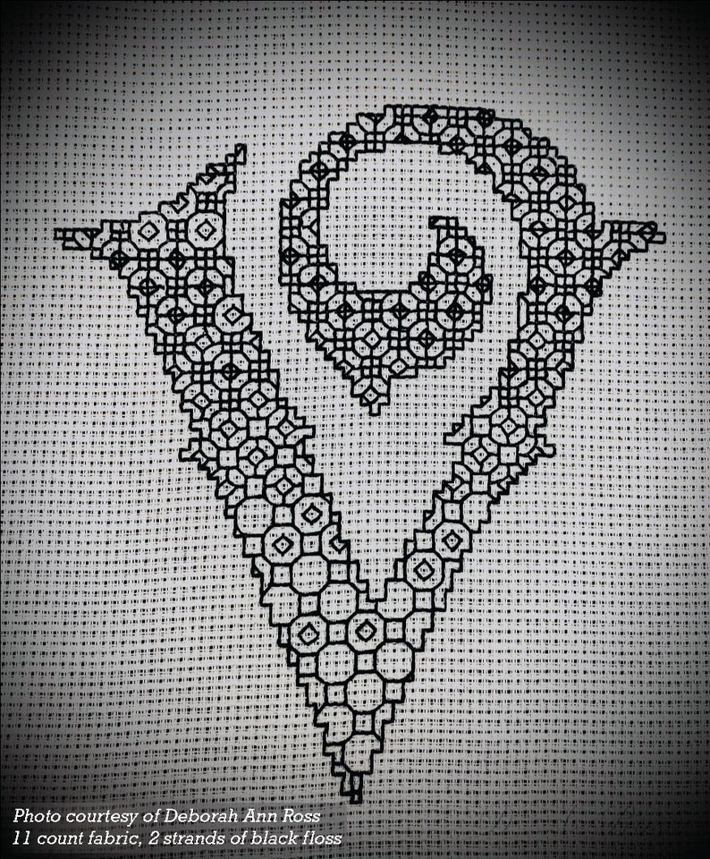 Blackwork Monogram Alphabet Bundle Letters A to Z - Etsy