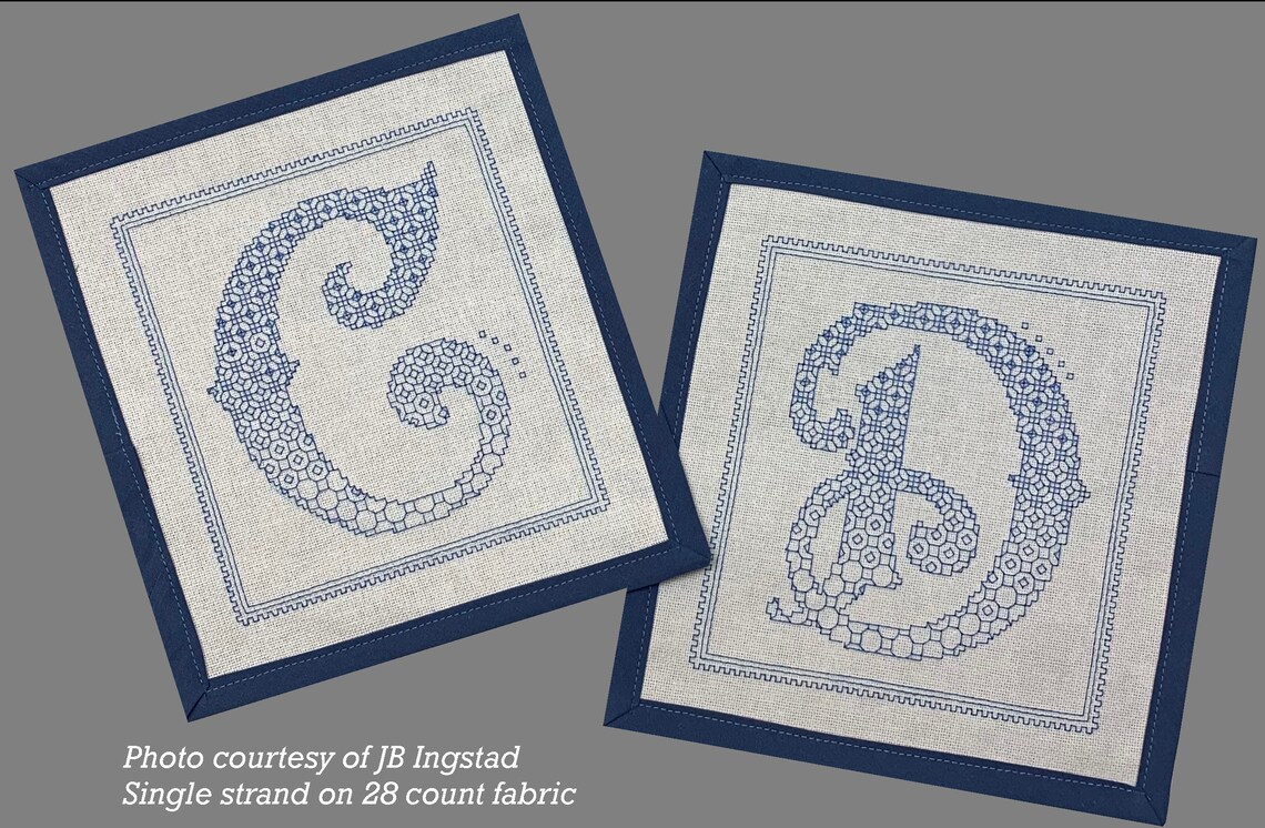 Blackwork Monogram Alphabet Bundle Letters A to Z - Etsy