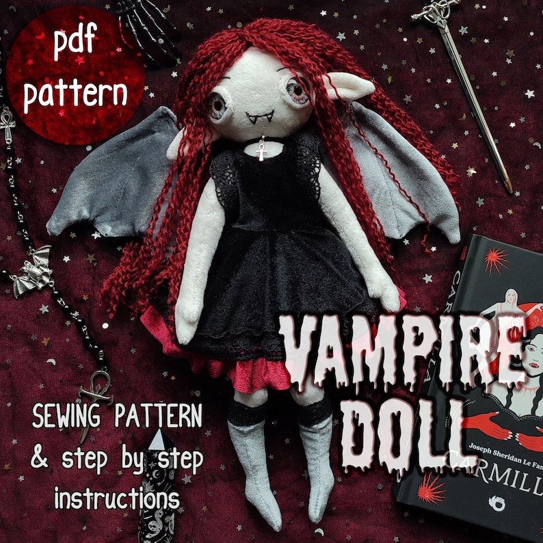 Vampire Plush Doll SEWING PATTERN - PDF Instant Download - Etsy