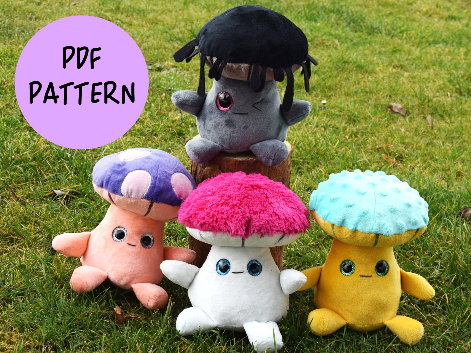 Mushroom Fungi Plushie SEWING PATTERN PDF Instant Download - Etsy