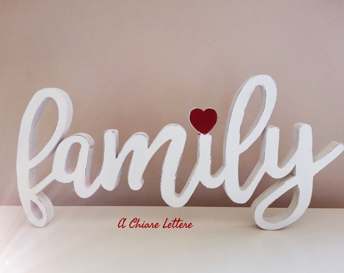 Family scritta in legno decorazione per la casaregalo di - Etsy Italia
