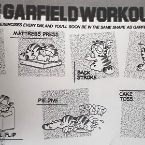 Garfield Book 1988 & 2 Figurines: Shelf Sitter and Skateboarder. - Etsy