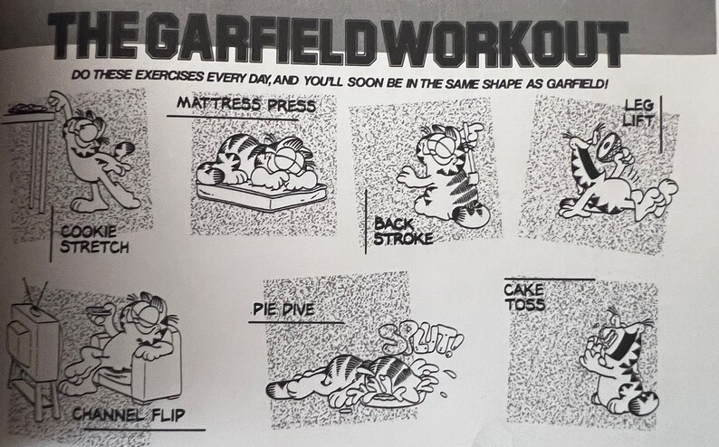 Garfield Book 1988 & 2 Figurines: Shelf Sitter and Skateboarder. - Etsy