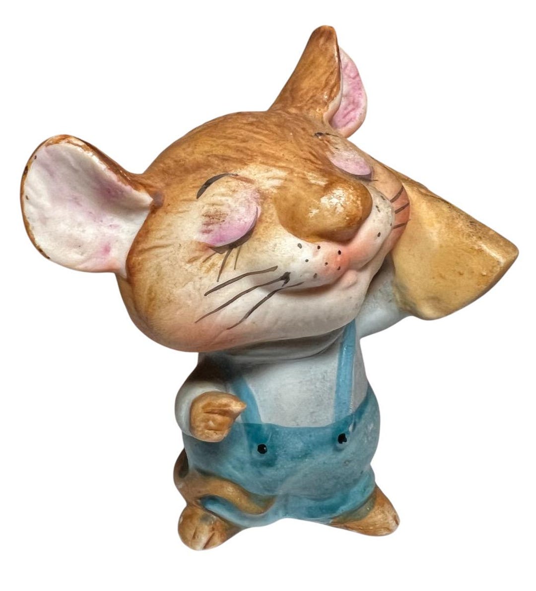 Homco 1980’s Porcelain Mouse With Cheese - Etsy