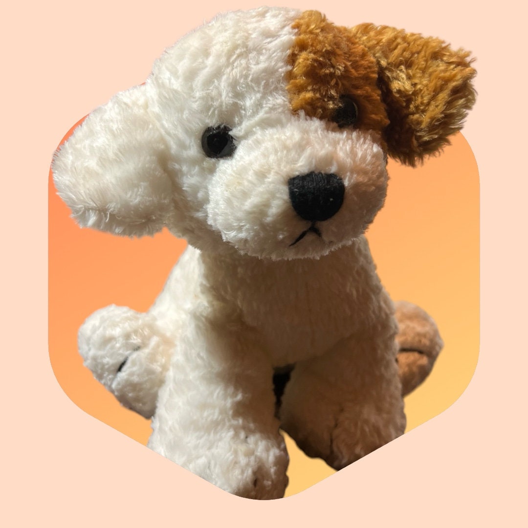 RBI Ron Benafato Tender Luv Puppy Dog Plush White Brown 7" Stuffed ...