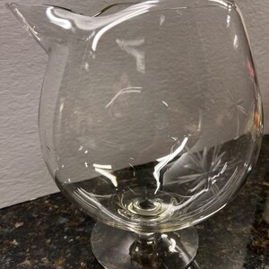 Mid Century Etched Star Brandy Pour Pitcher. - Etsy