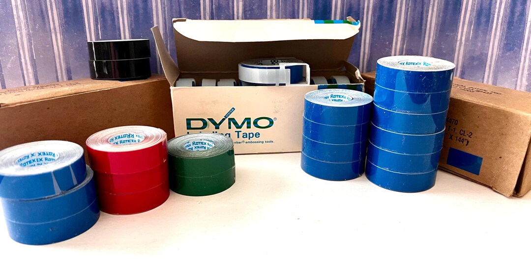 Vintage 30 Rolls of DYMO and ROTEX 1/2” Color Label Embossing Tape. - Etsy