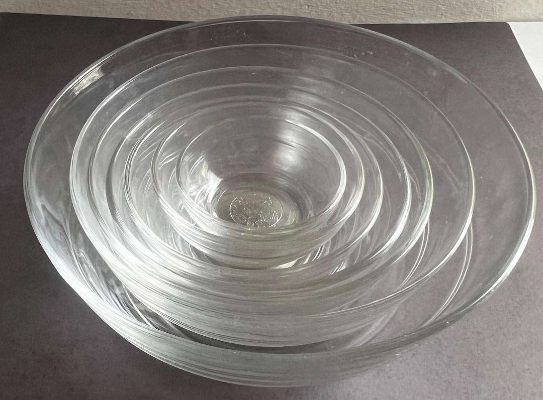DURALEX France Graduated Clear Glass Bowls Set of 7 Piece Food Prep - Etsy