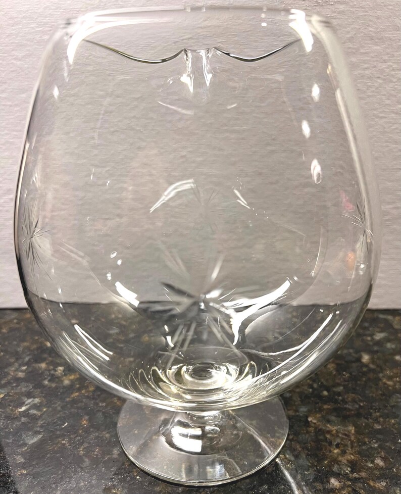 Mid Century Etched Star Brandy Pour Pitcher. - Etsy