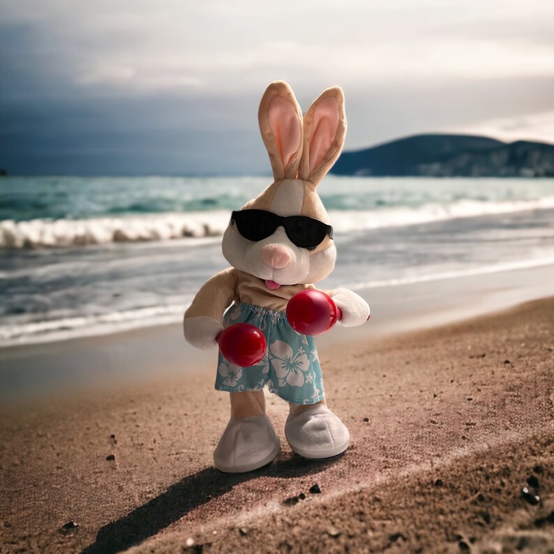 Gemmy Singing Animated Aminatron Bunny Rabbit Dancing to the fireball ...