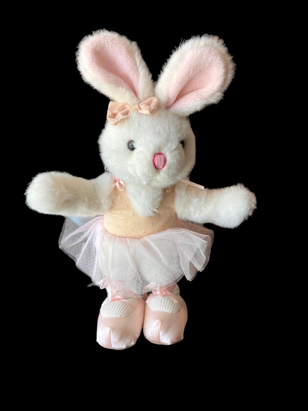 1990'S Jointed Ballerina Bunny Rabbit 14” Bendable Plush Stuffed Animal ...