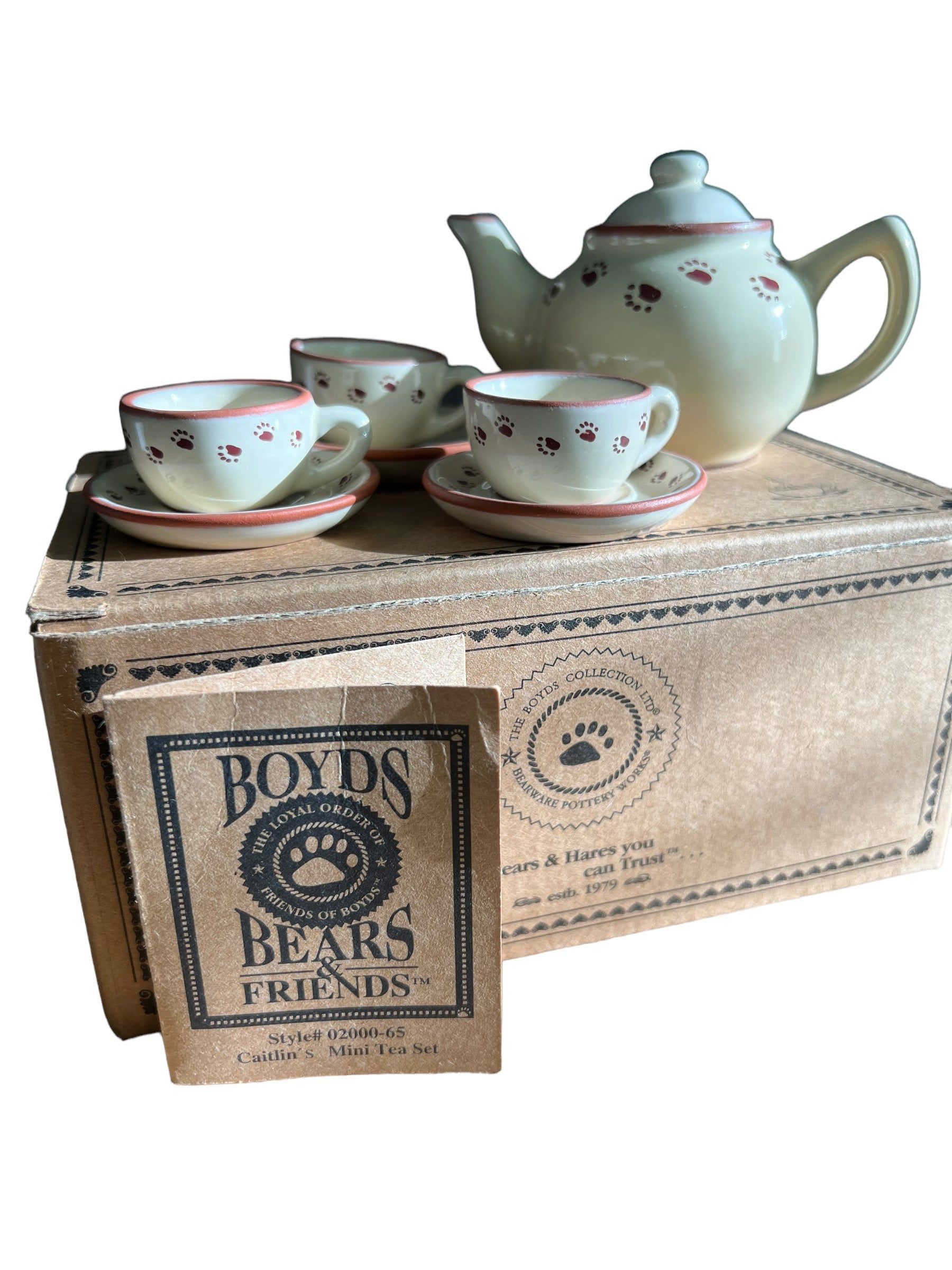 Boyds Bears NIB Caitlins Mini Tea Set - Etsy