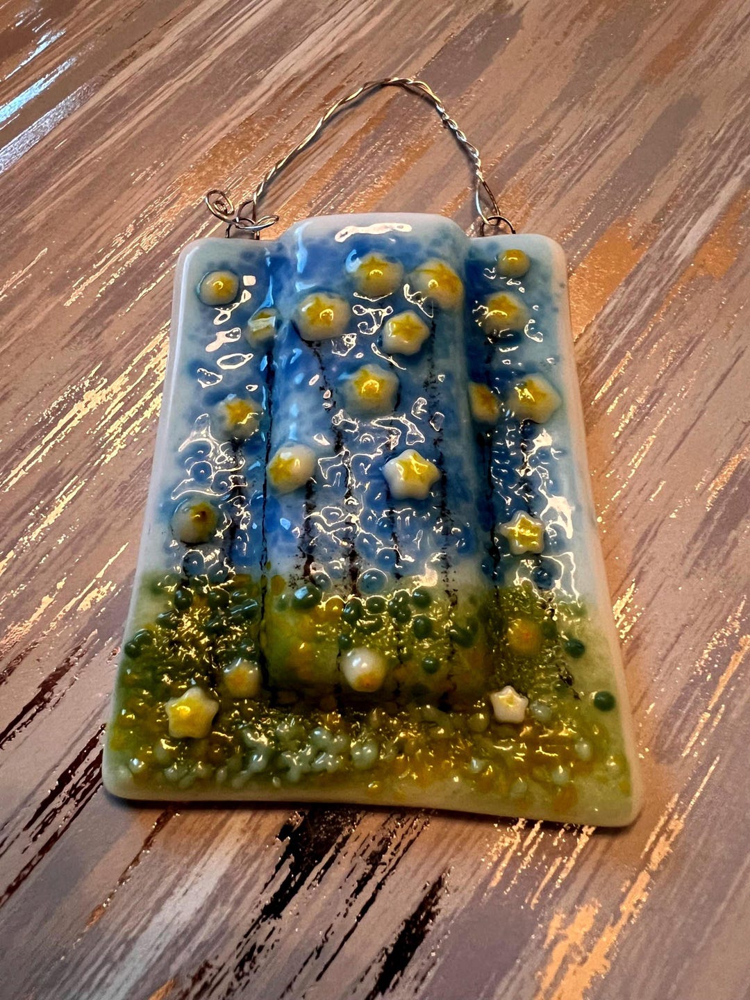 Fused Glass Flower Mini Wall Pocket - Etsy
