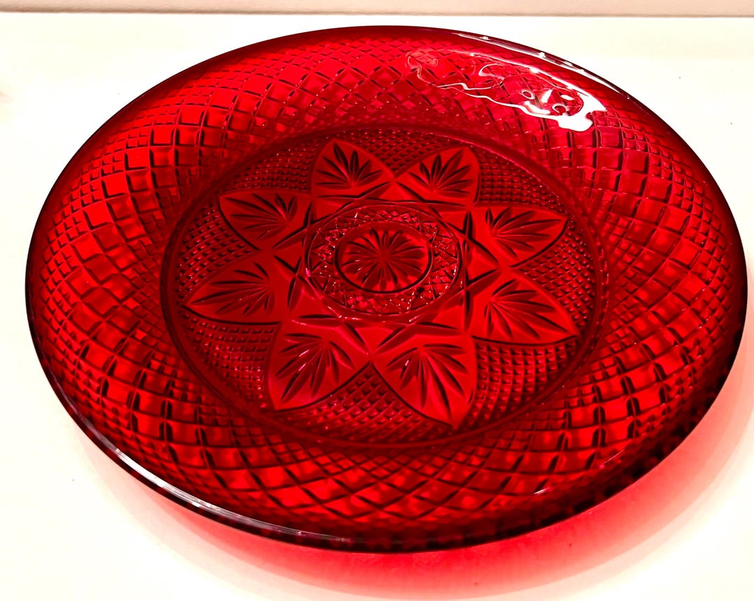 Lot of 5 Salad Plates Gothic Ruby by Cristal D’arques-durand. - Etsy