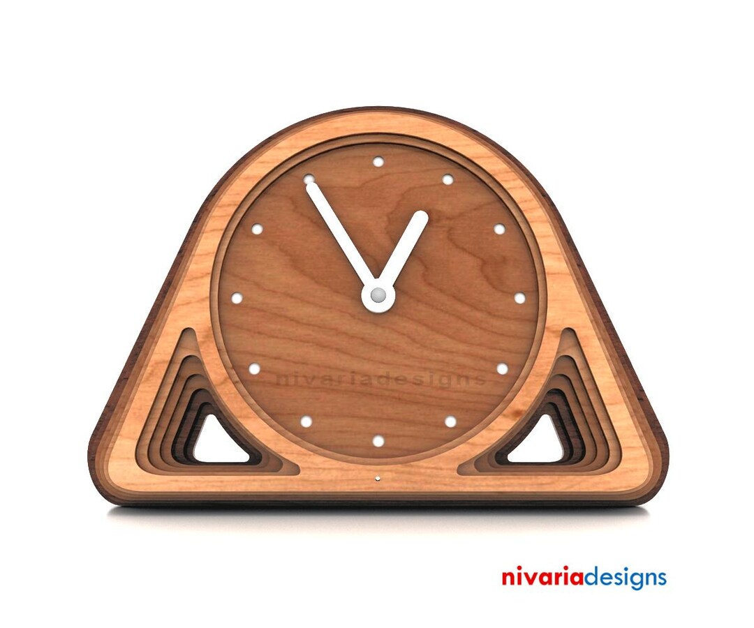 Layered Desk Clock Laser Cut Files Scg Pdf Ai Dxf Files - Etsy