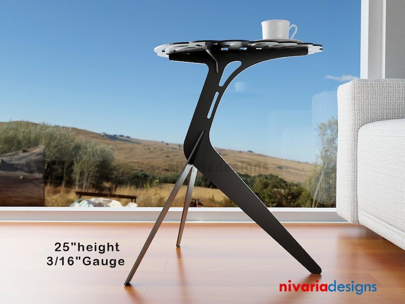 Dxf Side Table 25in Tall Laser Cut File Plasma File - Etsy