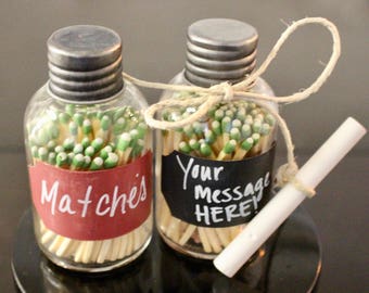 Chalkboard Label Match Jar, Matches - Etsy