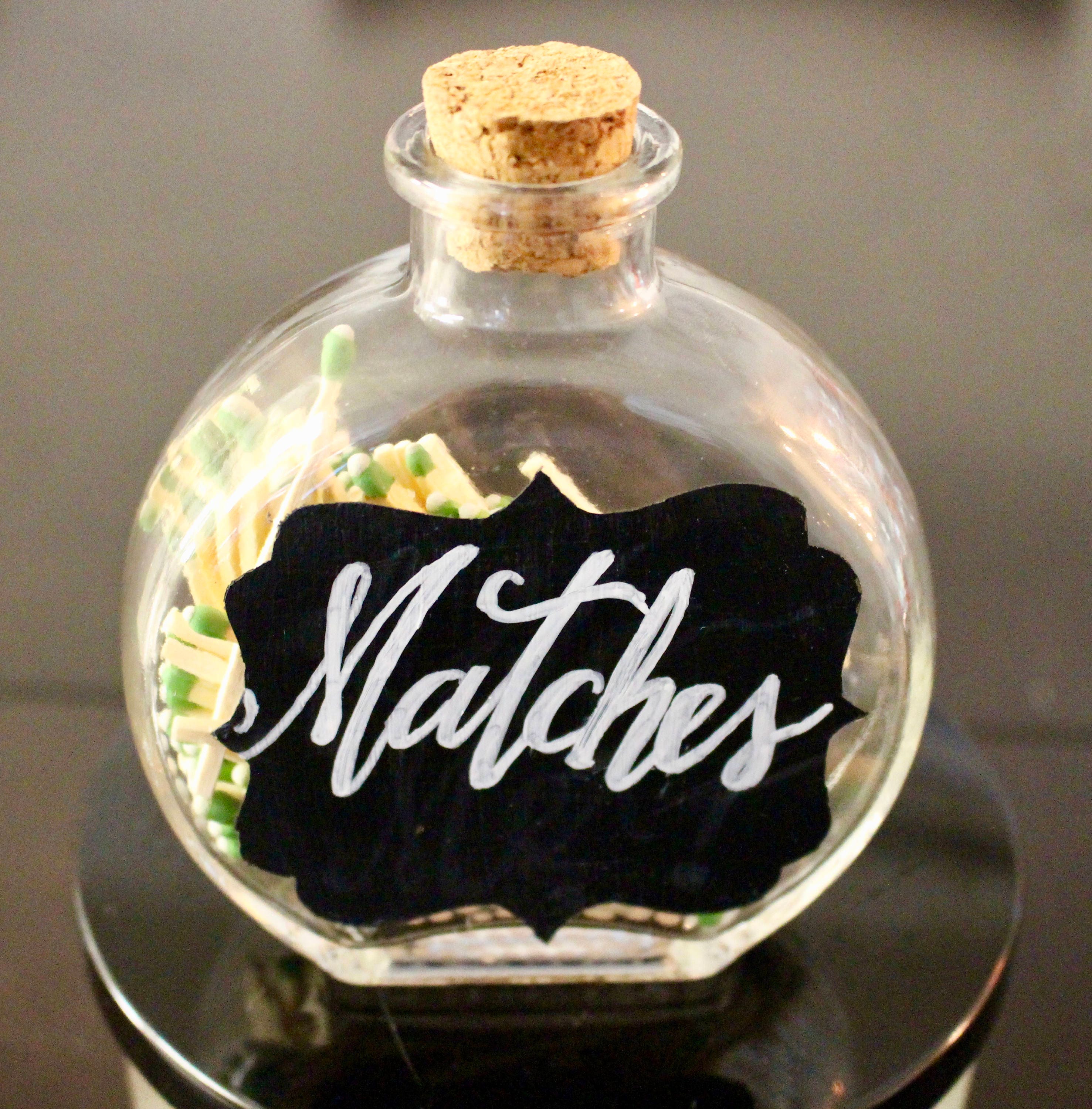 Chalkboard Label Match Jar, Matches - Etsy