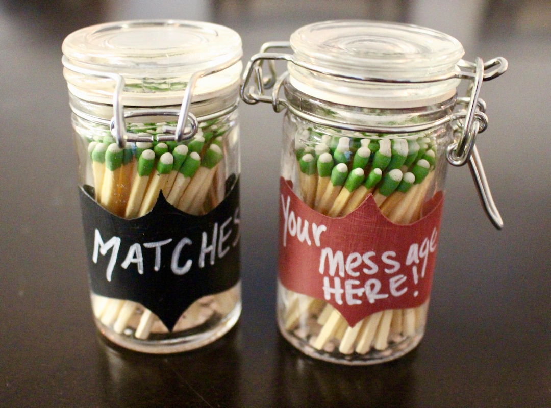 Chalkboard Label Match Jar Matches - Etsy