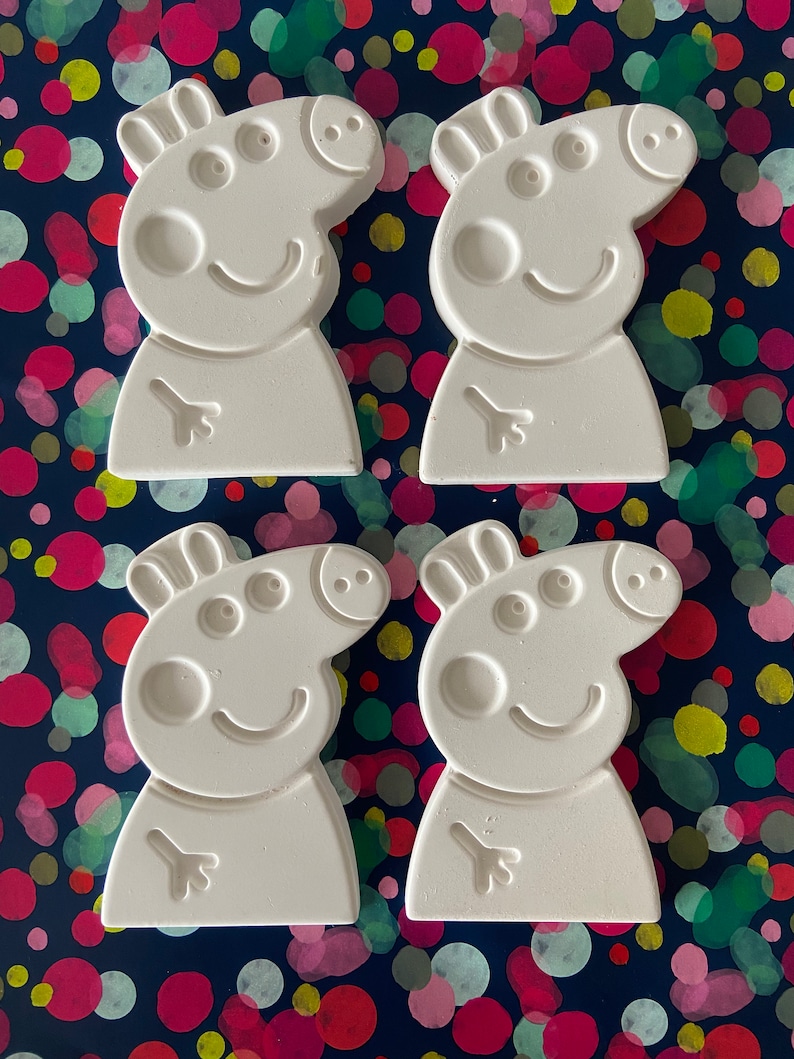 Peppa Pig Plaster Craft: Paint Your Own Party Favors (set of 4) - Etsy