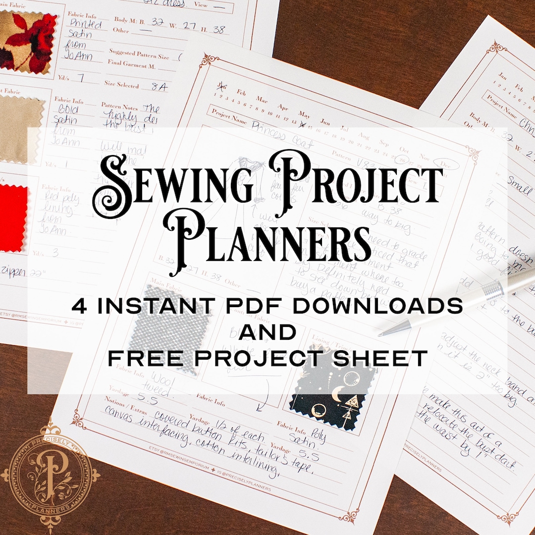 Precisely Sewing - Sewing Project Sheets - Instant PDF Downloads - 3 ...