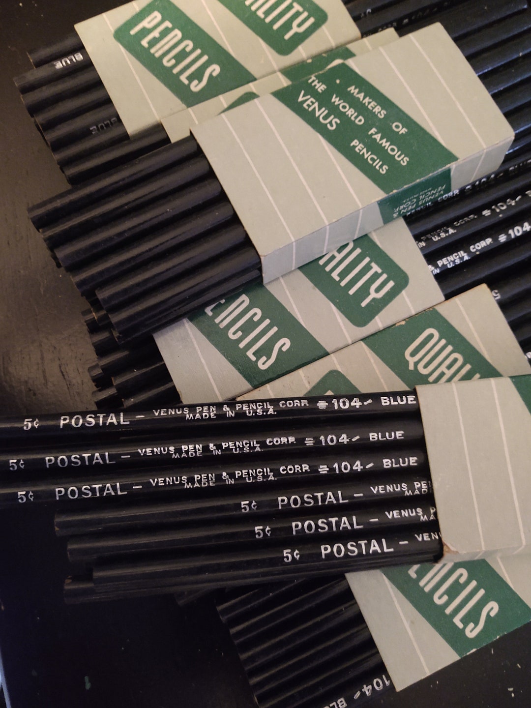 1 Dozen Vintage Venus Postal 104 Blue Colored Pencils - Etsy