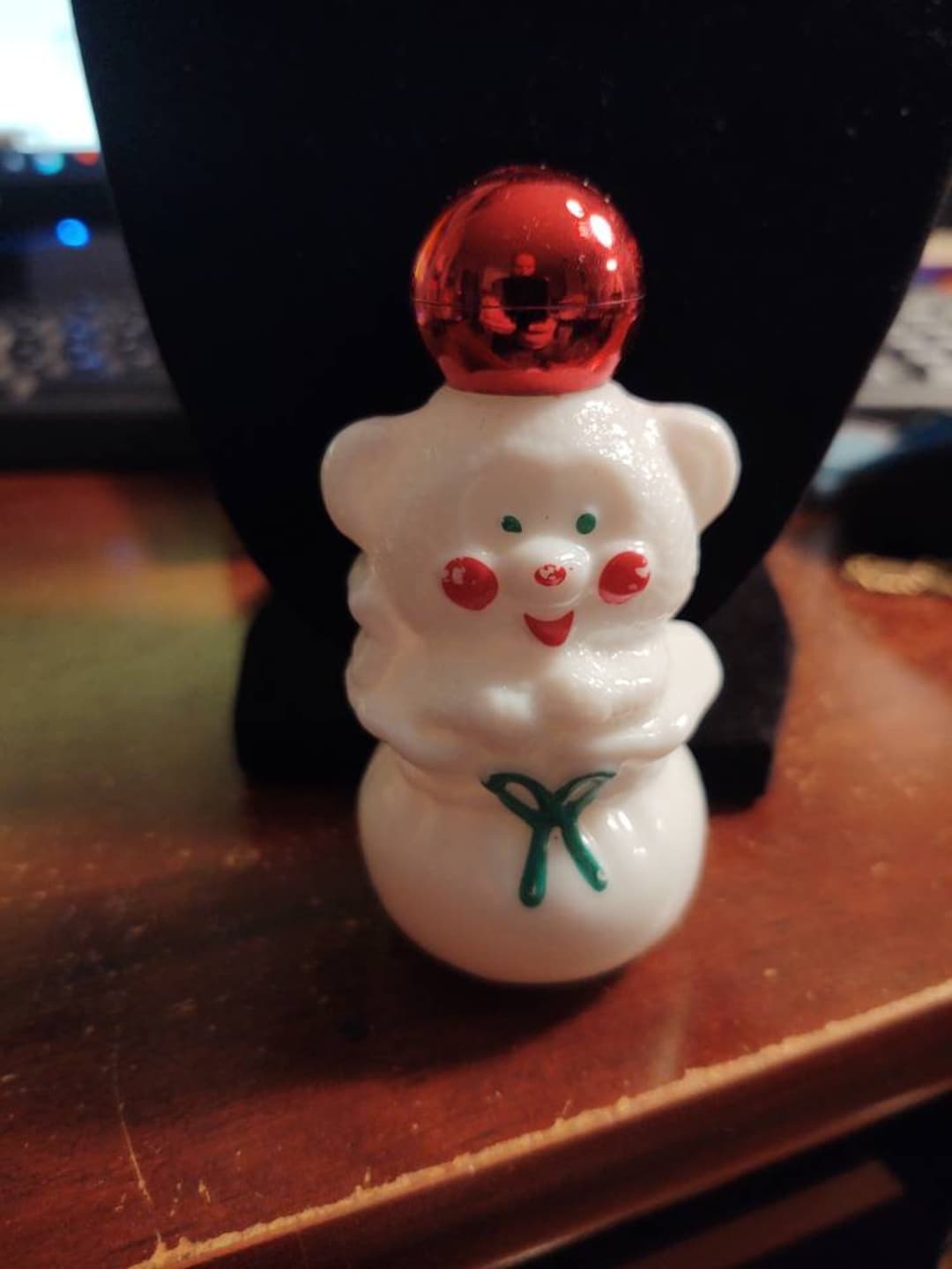 Vintage Avon Milk Glass Teddy Bear Perfume Bottle, 10-25% Left in ...