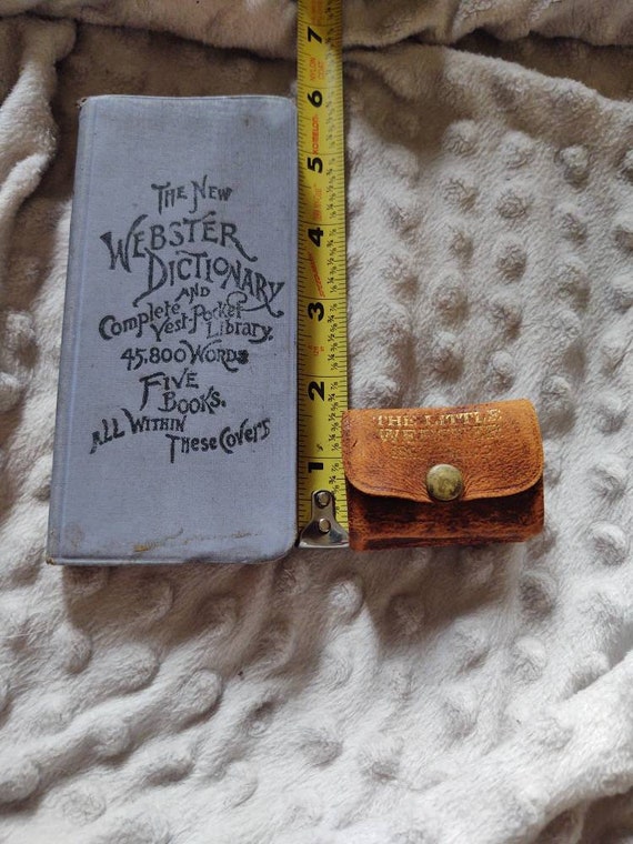 2 antique Websters Dictionaries the little Webster Liliput | Etsy