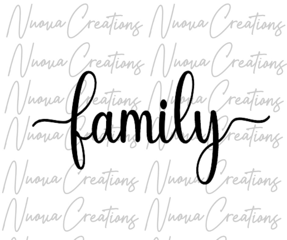 Family SVG | Cut File | Digital Download | Trending | Stylish Word Svg ...