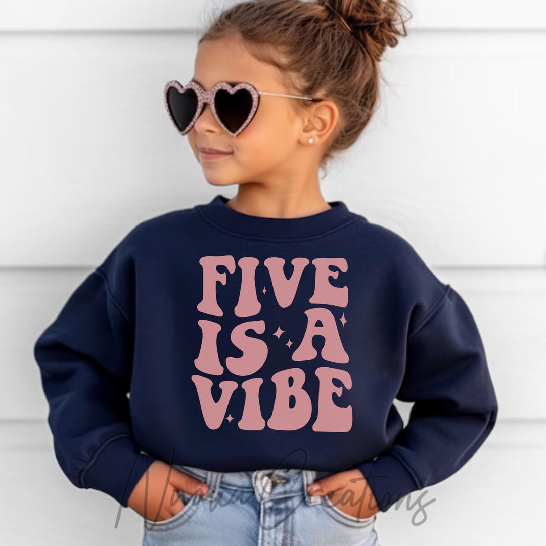 Five is a Vibe SVG, Digital Files, Cut Files, 5th Birthday Svg ...