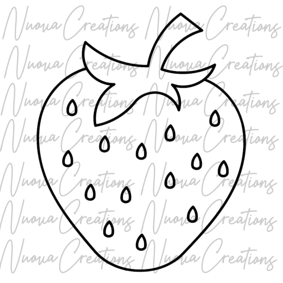 Strawberry SVG: Fruit Cut Files for Crafters (digital Download) - Etsy